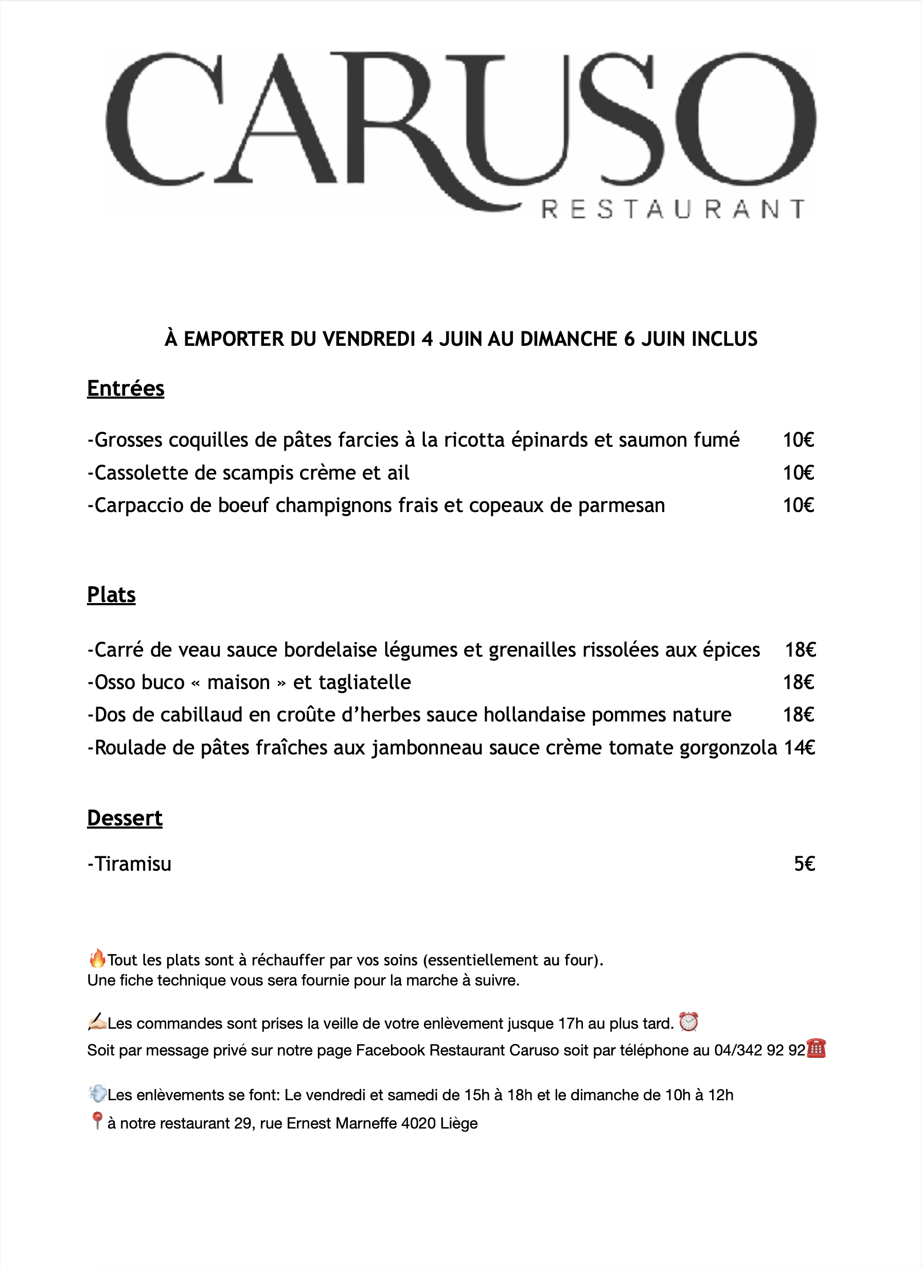 Restaurant Caruso Liège